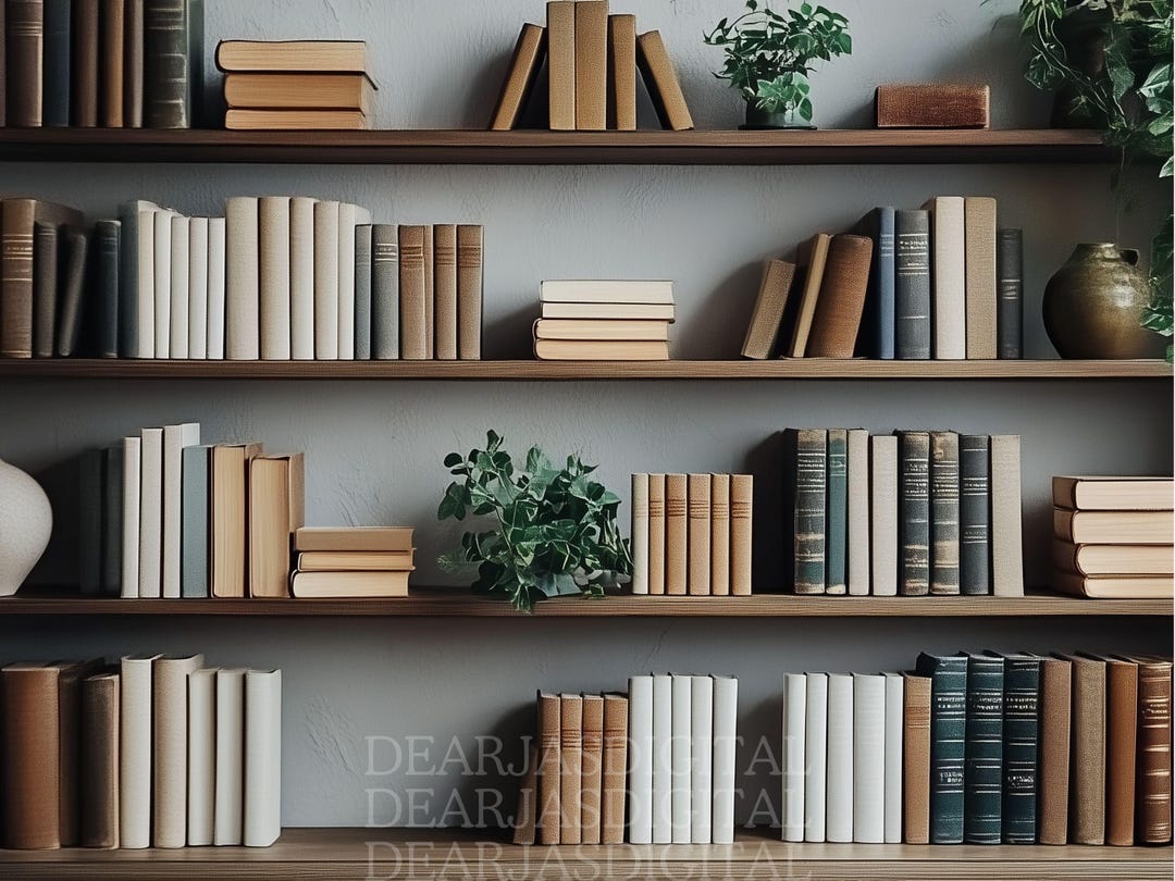 Cozy Bookshelf Zoom Backgrounds | Virtual Background for Video Calls ...