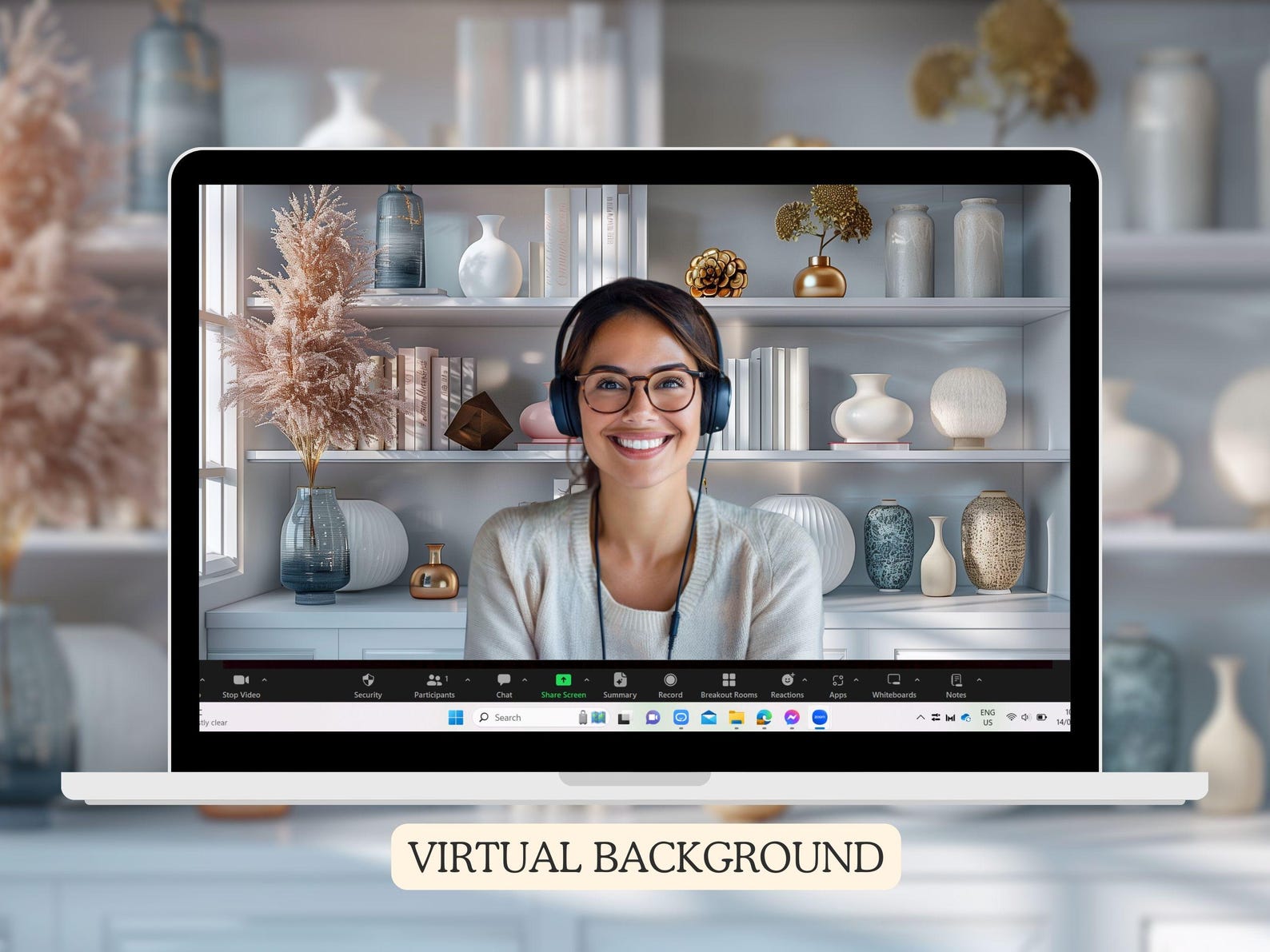 Virtual Office Zoom Backgrounds Office Backdrop Home Office Background ...