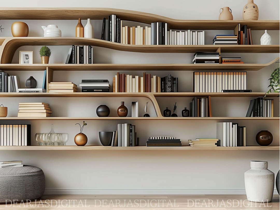 Virtual Background - Modern Shelving | Digital Backdrop for Zoom, Teams ...
