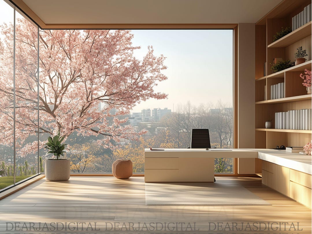 Minimalist Spring Virtual Background | Aesthetic Zoom Background ...