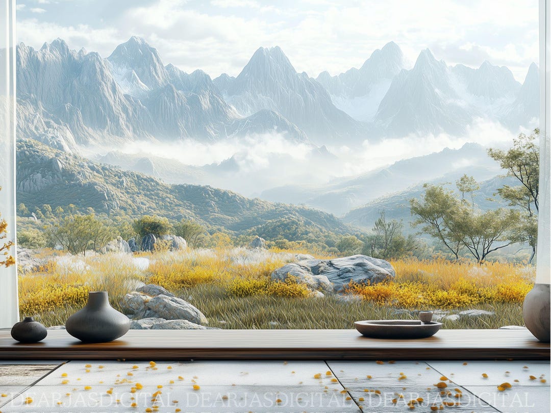 Zoom Backgrounds Mountain View Scenic MS Teams Backdrop Virtual Home ...