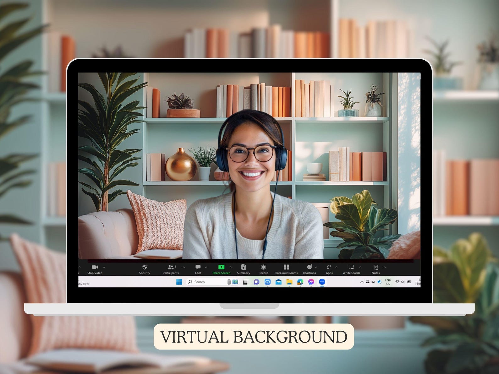 Virtual Office Zoom Background Office Backdrop Home Office Background ...