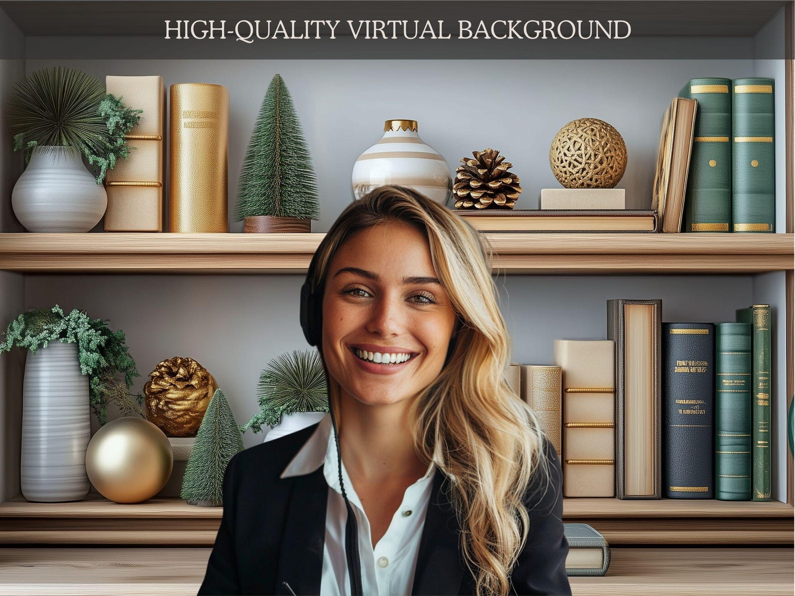 Christmas Zoom Backgrounds | Holiday Season Backdrop | Realistic Home | Teams Background ...