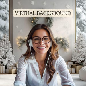 Christmas Zoom Backgrounds | Holiday Season Backdrop | Realistic Home ...