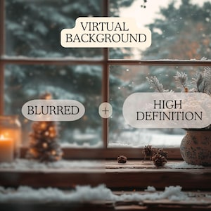 Christmas Zoom Backgrounds Holiday Season Backdrop Realistic Home Teams ...