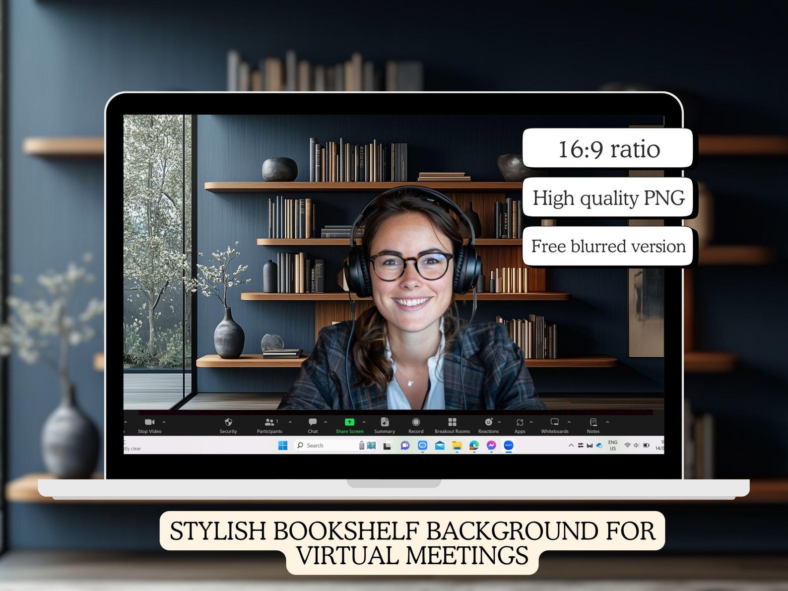 Zoom Backgrounds Home Office Virtual Office Zoom Background Office ...