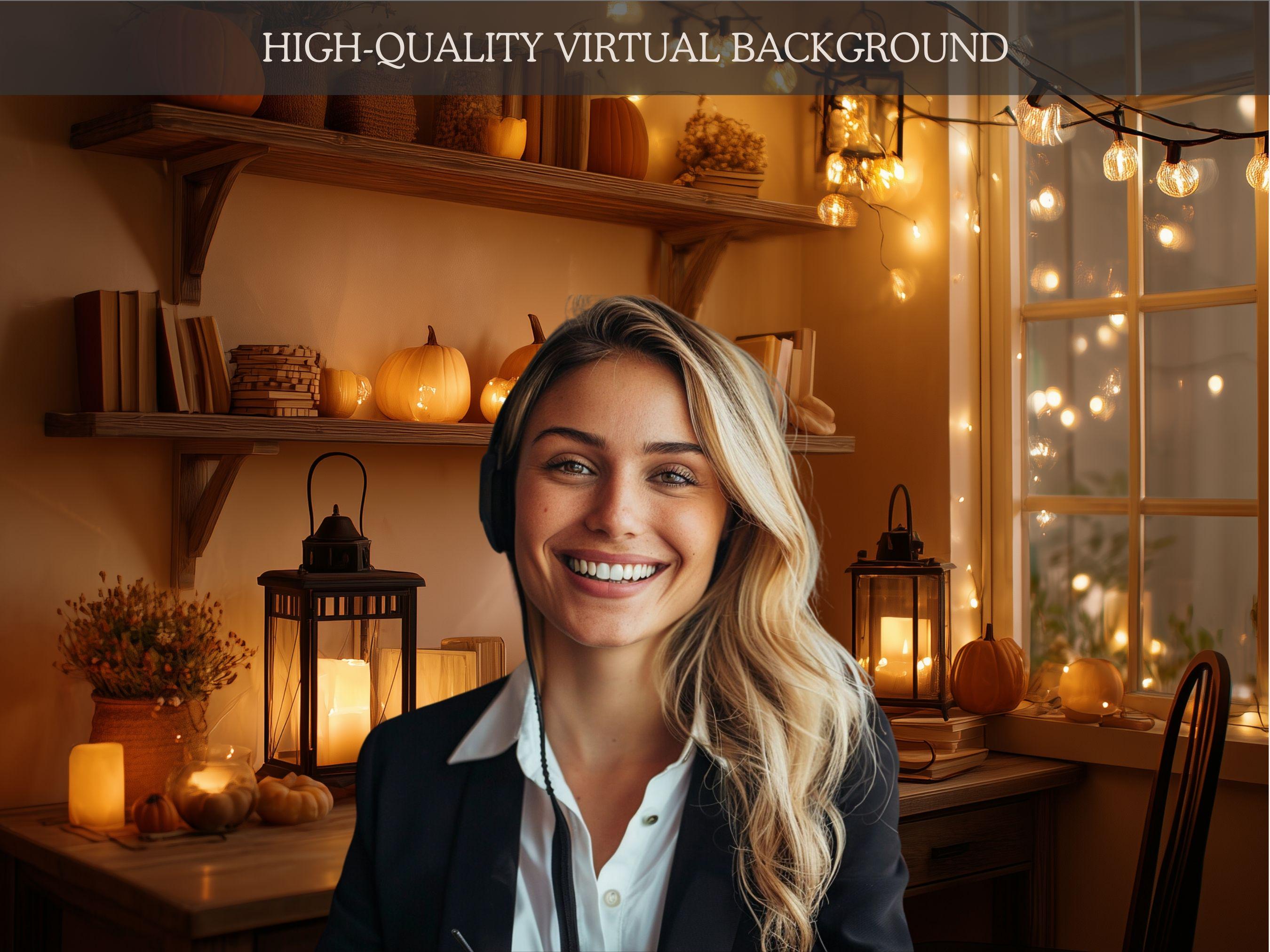 Halloween Virtual Background - Teams Background - Autumn Zoom Backdrop ...