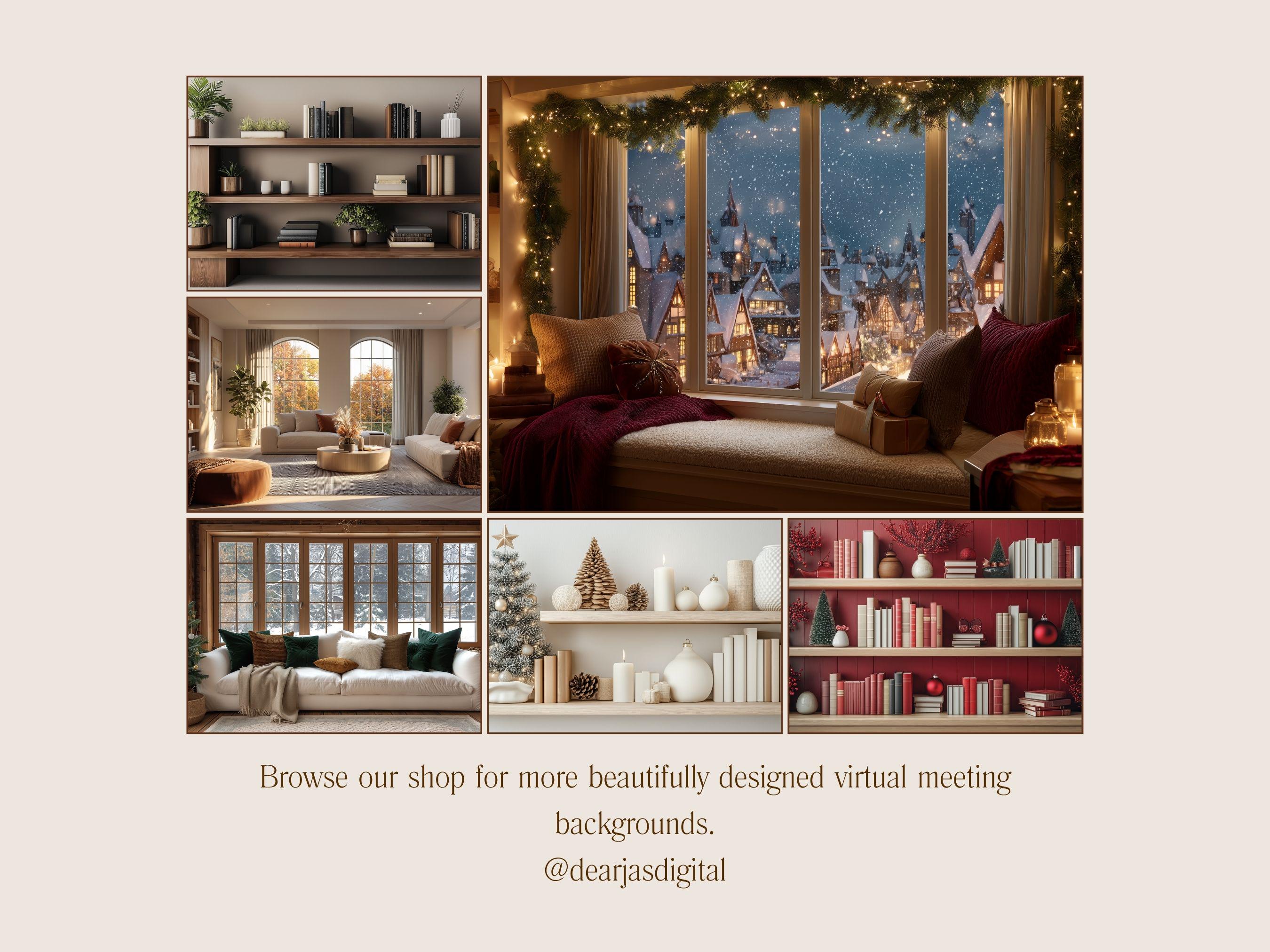 Holiday Virtual Backgrounds Festive Christmas & Winter Scenes for Zoom ...