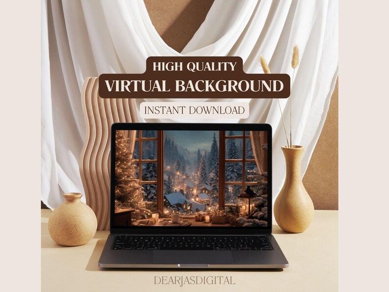 Holiday Virtual Backgrounds Festive Christmas & Winter Scenes for Zoom ...