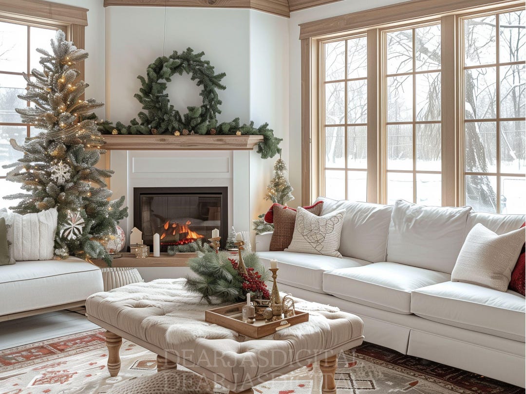 Christmas Zoom Backgrounds | Holiday Season Backdrop | Realistic Home ...