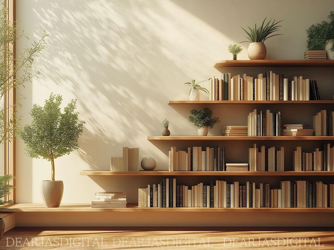 Boho Zoom Background Office Background Zoom Modern Home Office ...