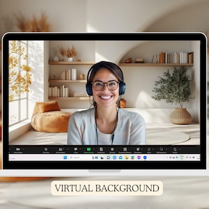 Zoom Background for Interview, Digital Backdrop Professional, Modern ...
