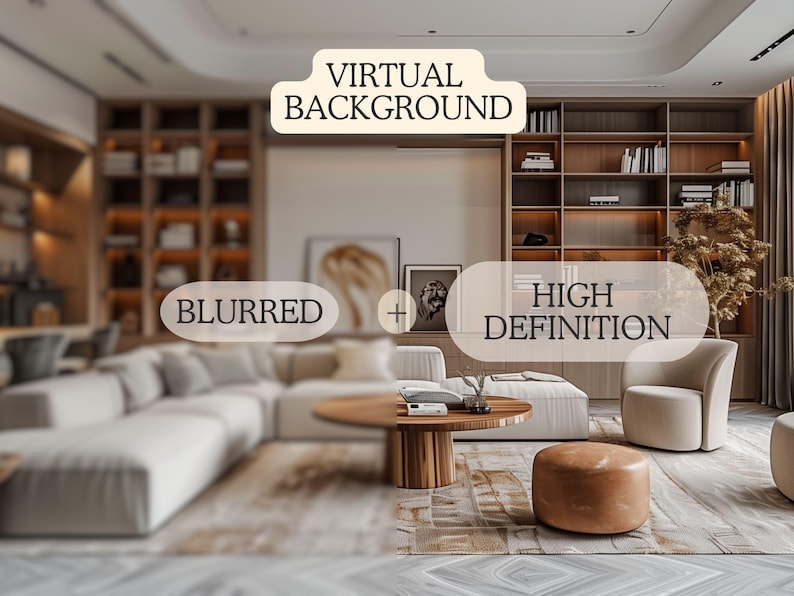 Zoom Background for Studio | Professional Virtual Background for Teams | Modern Home Office ...