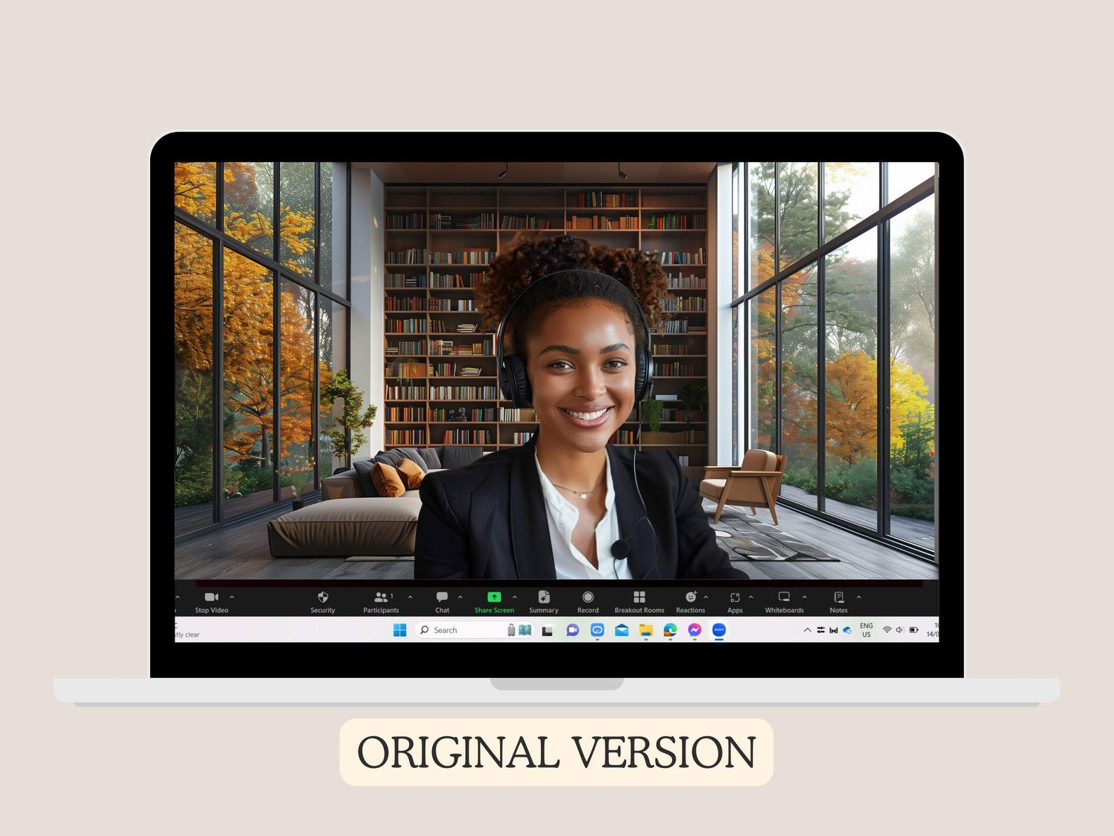 Zoom Backgrounds Home Office Virtual Office Zoom Background Office ...