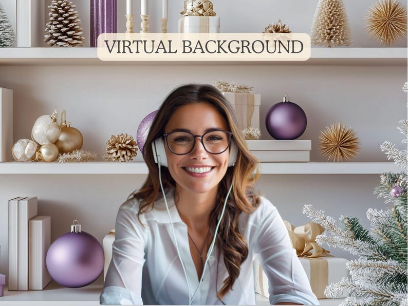 Christmas Zoom Backgrounds | Holiday Season Backdrop | Realistic Home ...