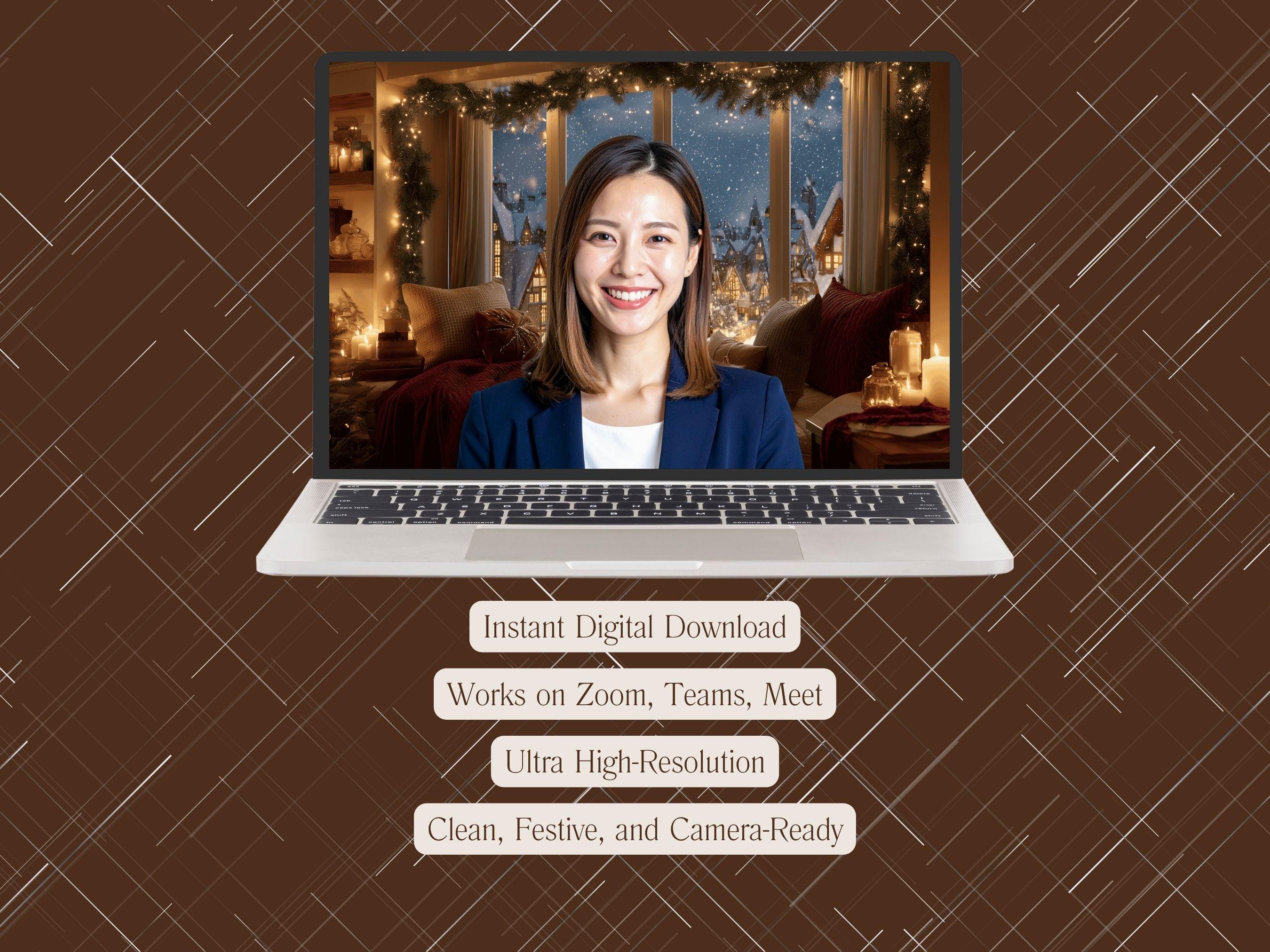 Holiday Virtual Backgrounds Festive Christmas & Winter Scenes for Zoom ...