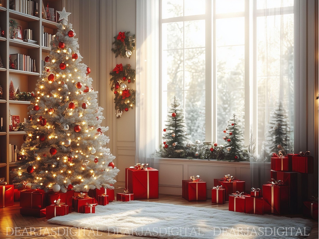 Christmas Zoom Backgrounds | Holiday Season Backdrop | Realistic Home ...