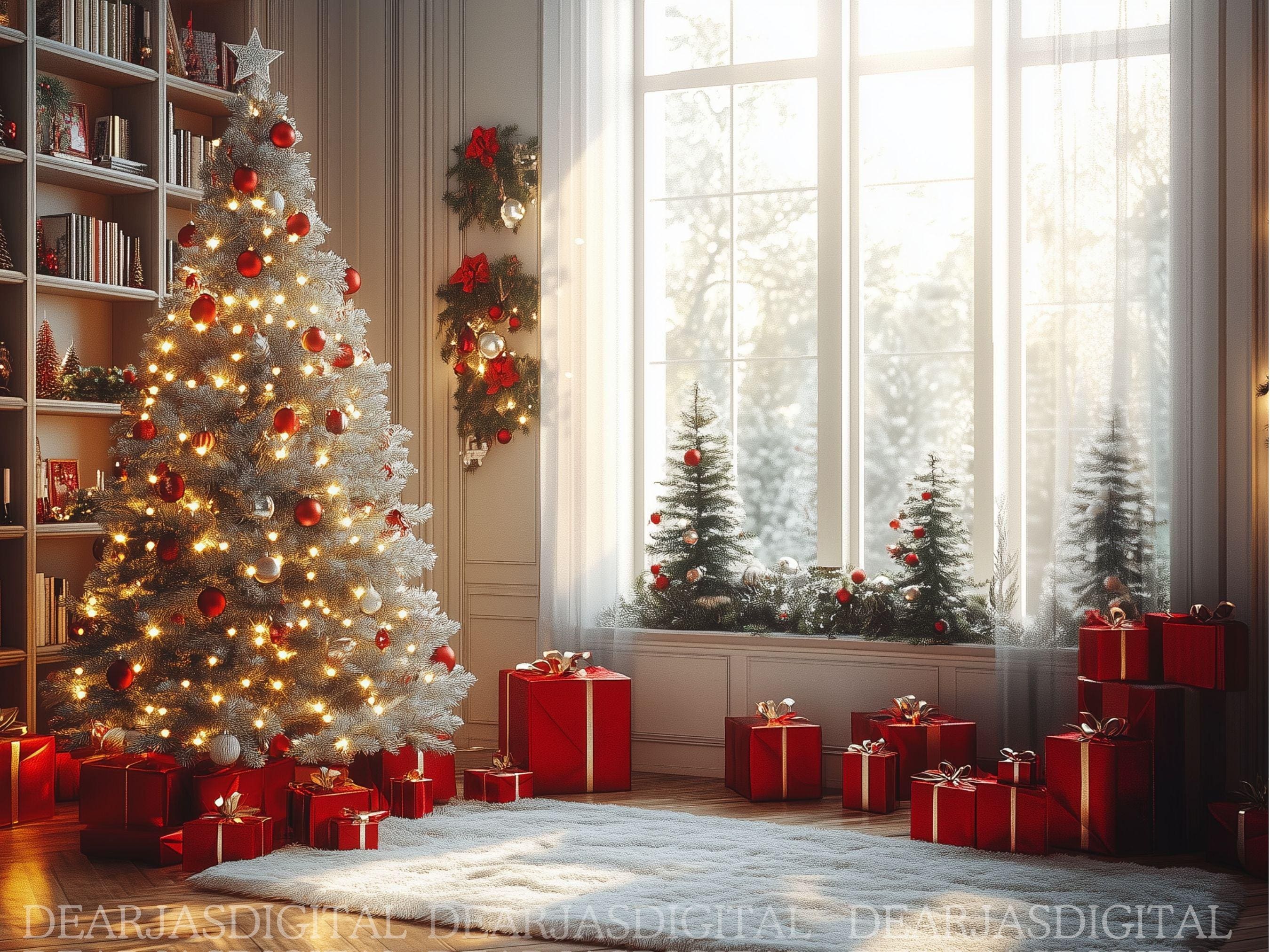Christmas Zoom Backgrounds | Holiday Season Backdrop | Realistic Home ...