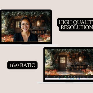 Spring Farmhouse Virtual Background | Rustic Floral Zoom, Teams, Webex ...