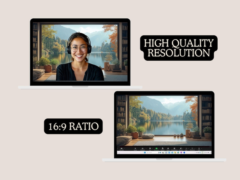 Lake View Virtual Background for Zoom, Teams, Meets, Webex | 16:9 Ratio ...