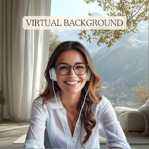 Zoom Background Mountain | Nature Digital Backdrop for Video Conference ...