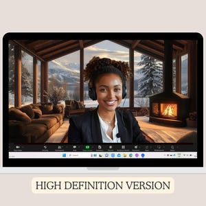 Christmas Zoom Backgrounds | Holiday Season Backdrop | Realistic Home | Teams Background ...