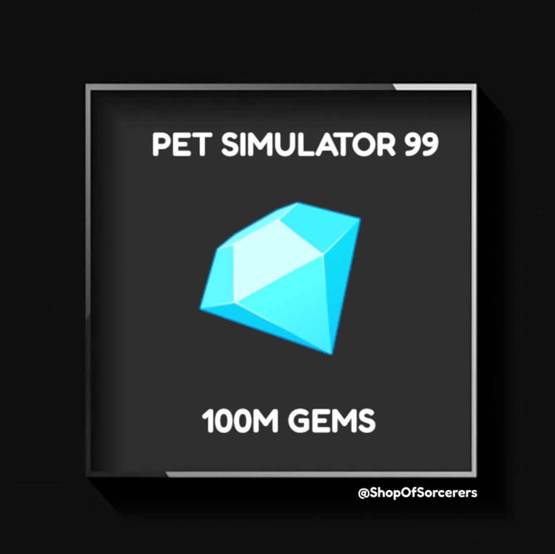 PS99 Pet Simulator 99 100M Gems - Etsy