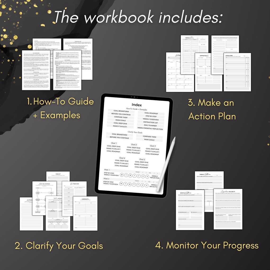 12 Week Year Guide to Goal Setting Digital Workbook 90 Day Goal Planner ...