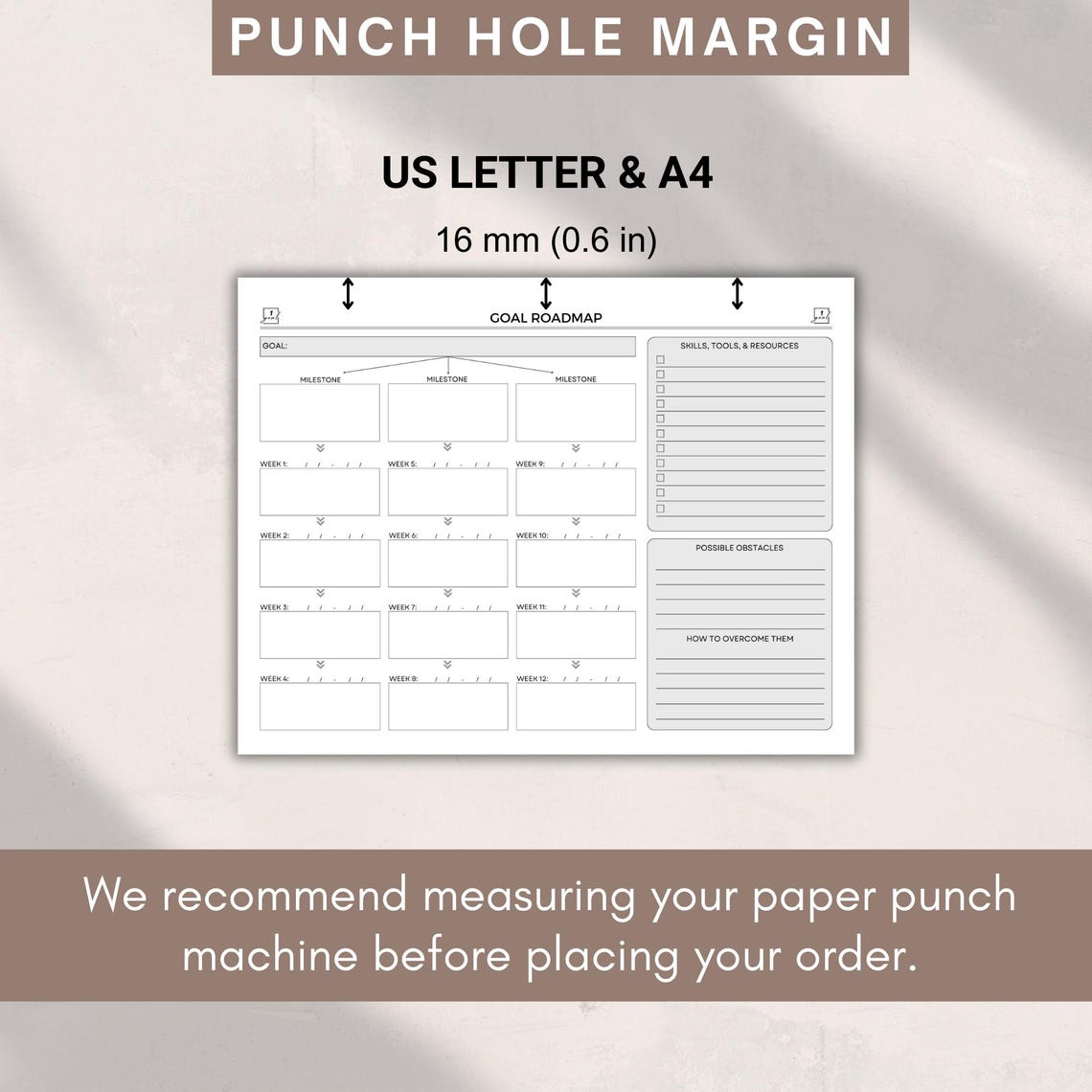 12 Week Year Planner Printable 12 Week Planner 90 Day Goal Planner ...