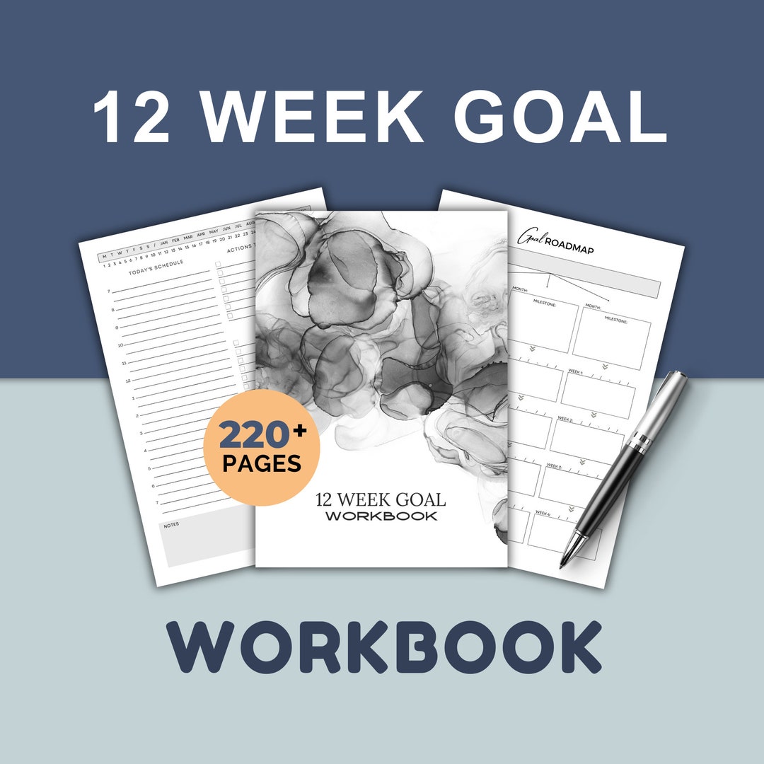 12 Week Goal Workbook 12 Week Year Printable 12 Week Planner 90 Day ...