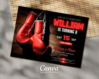Boxing Birthday Digital Invitation Boxing Party Text Invite Template ...