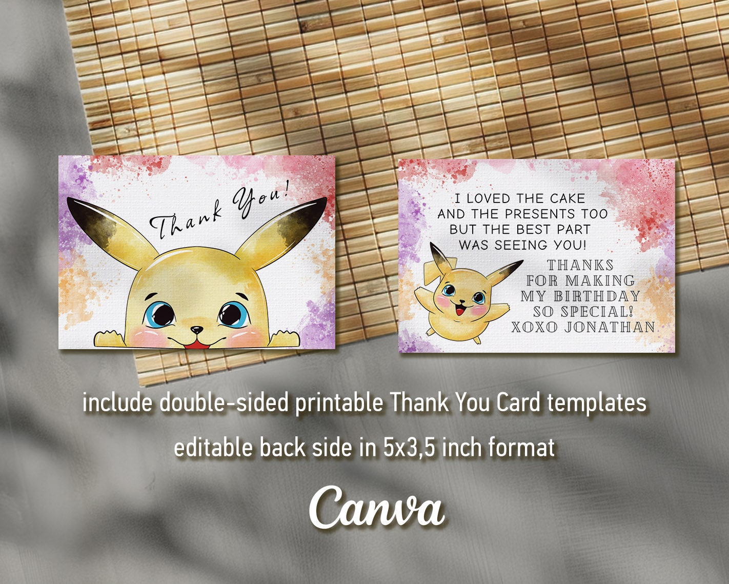 Printable Birthday Pokemon Invitation, Pikachu B-day Invite, Pokemone ...