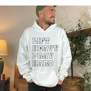 Lift Heavy Pray Hard Shirt Deadlifts Fitness Weightlifting Gym Sport ...