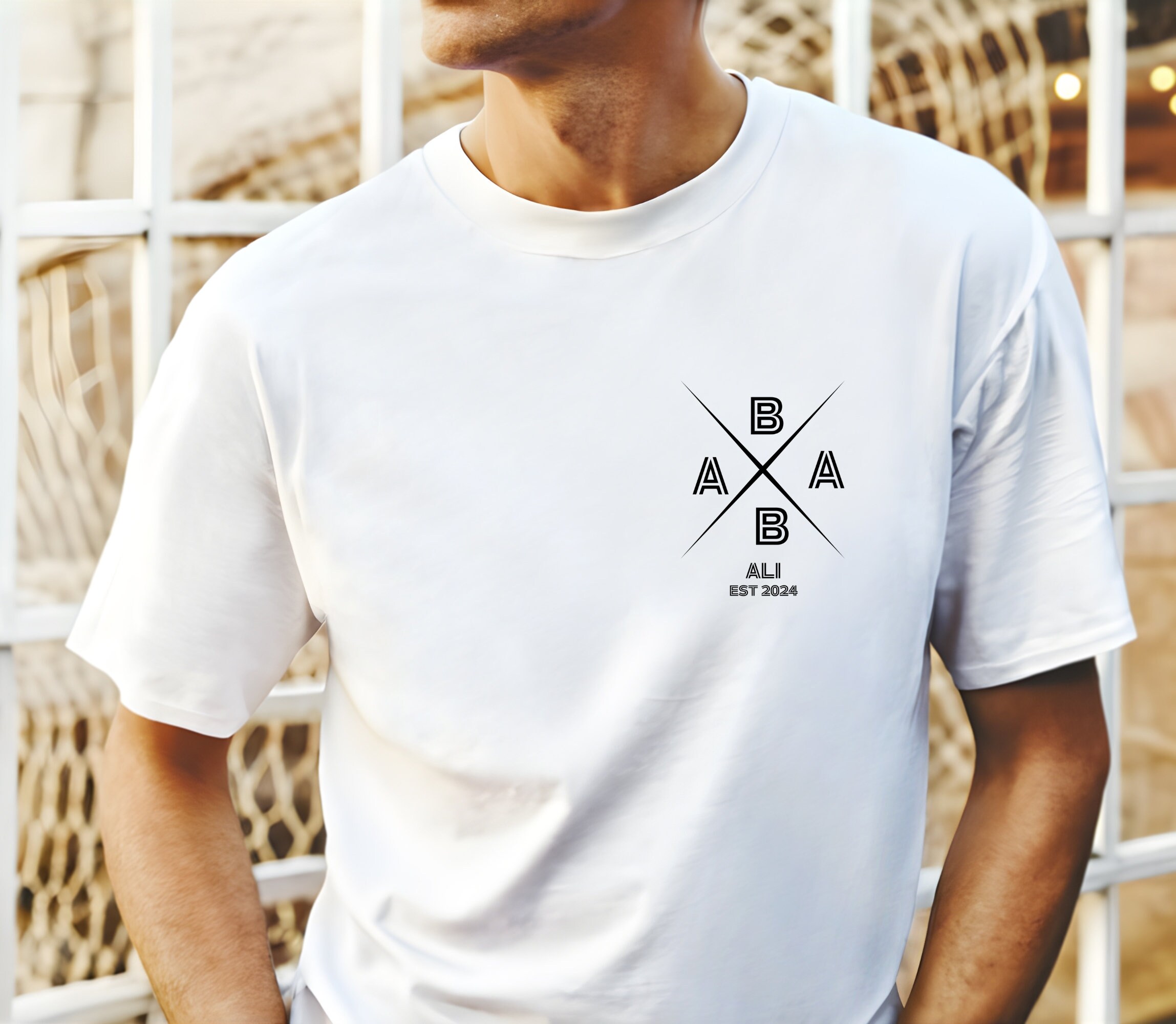 Baba Shirt With Personalized Name and Date, Fathers Day Gift, Shirt for ...