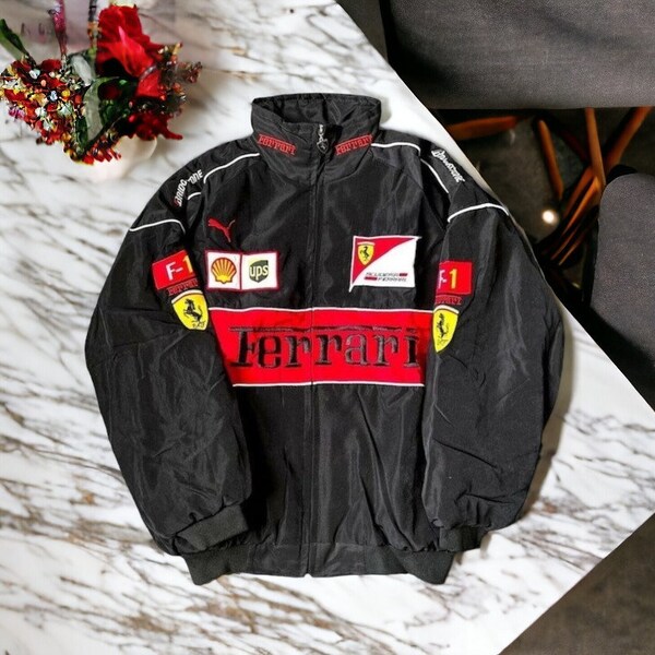 Ferrari Racing Jacket Black - Etsy