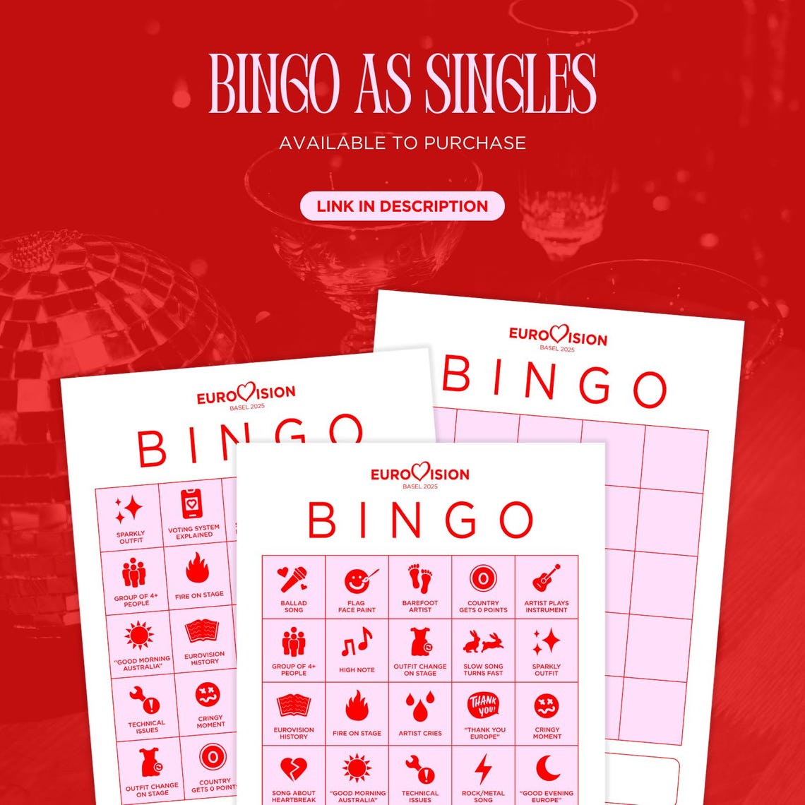 Eurovision 2025 Printable Party Bundle - Eurovision Scorecard ...