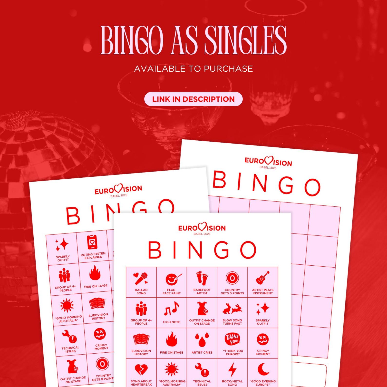 Eurovision 2025 Printable Party Bundle - Eurovision Scorecard ...