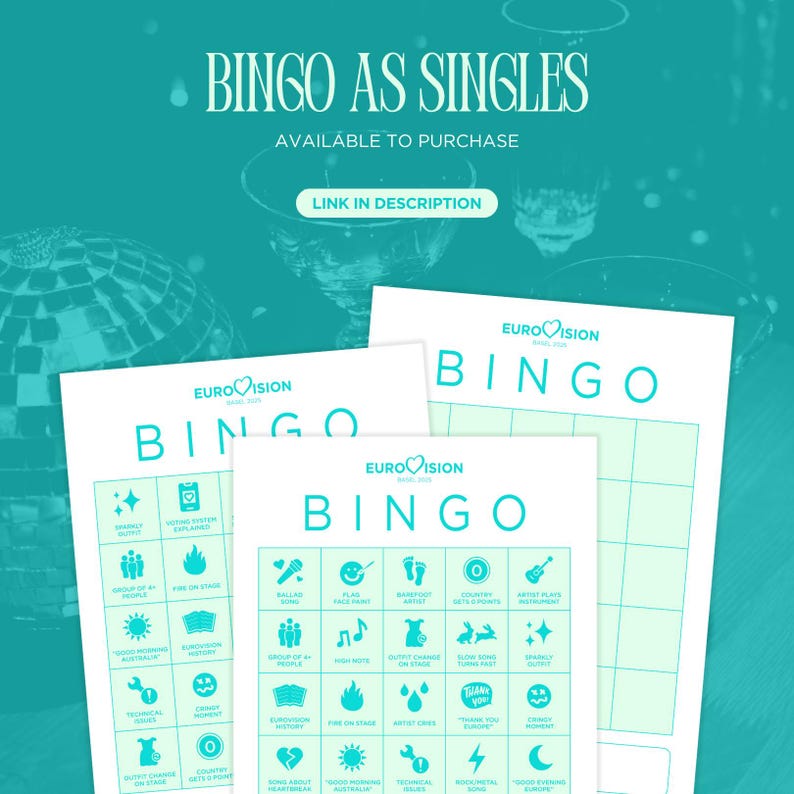 Eurovision 2025 Printable Party Bundle - Eurovision Scorecard ...
