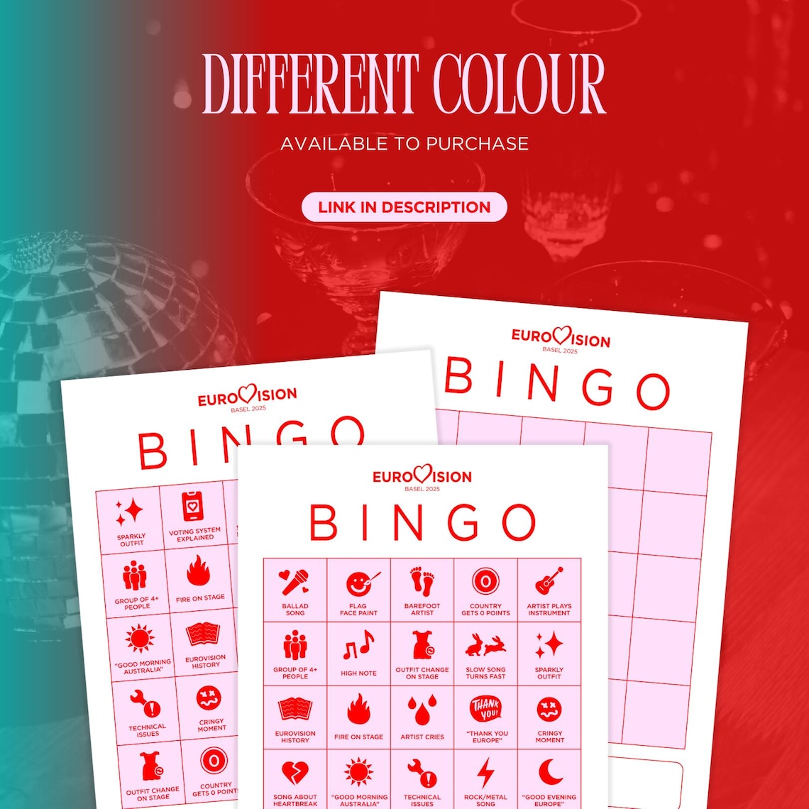 Eurovision 2025 Basel Bingo - Eurovision Party Games - Printable ...