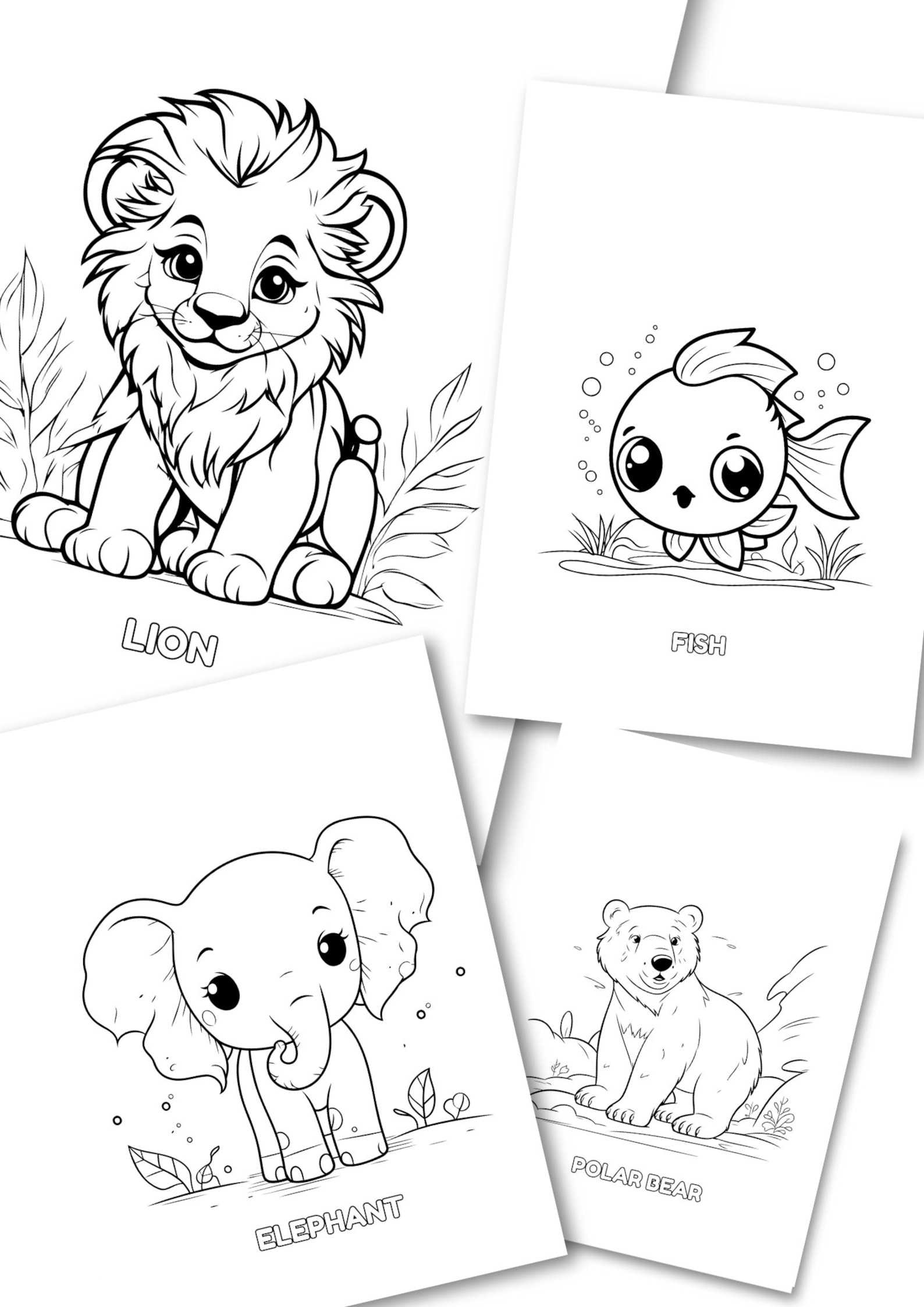 13 Easy Coloring Pages for Children, Coloring Book for Toddlers ...