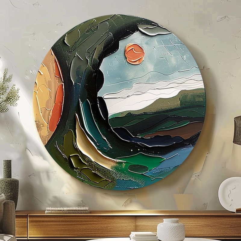 Round Canvas Art - Etsy Australia