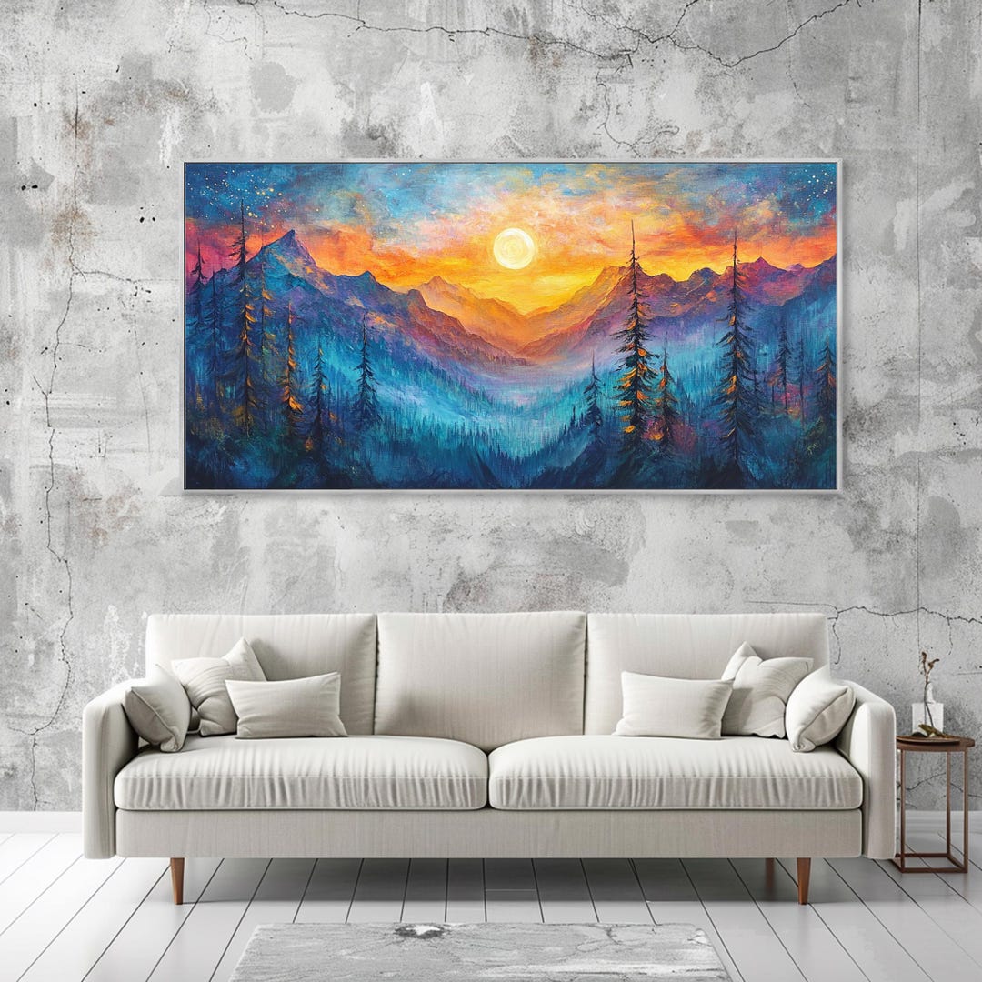Large-scale Forest Mural Art Alpine Landscape Painting Modern Natural ...