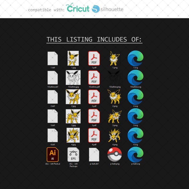 LAYERED 4 Different Jolt Designs Eon SVG Cartoon PNG Birthday Svg ...