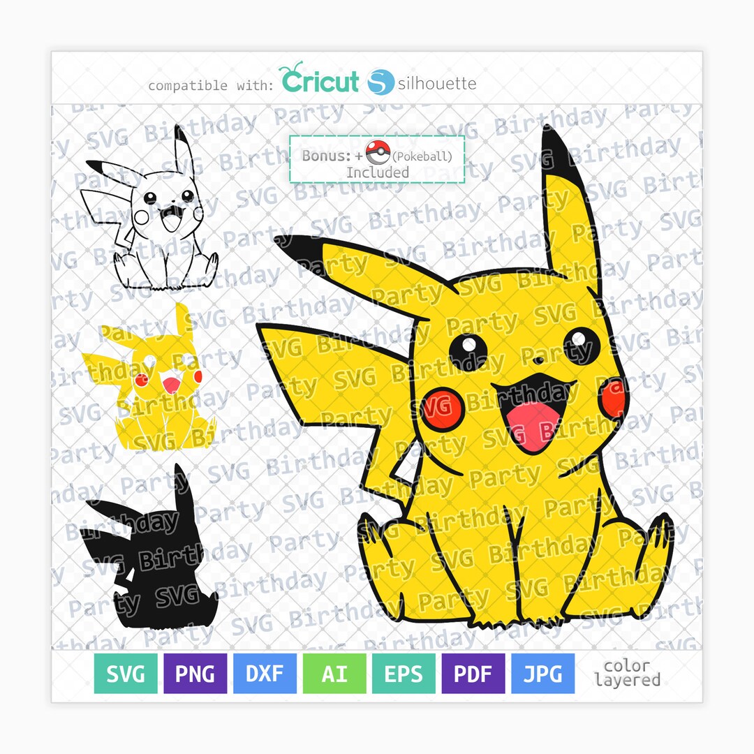 LAYERED Cartoon SVG Birthday PNG Instant Digital Download Clipart ...