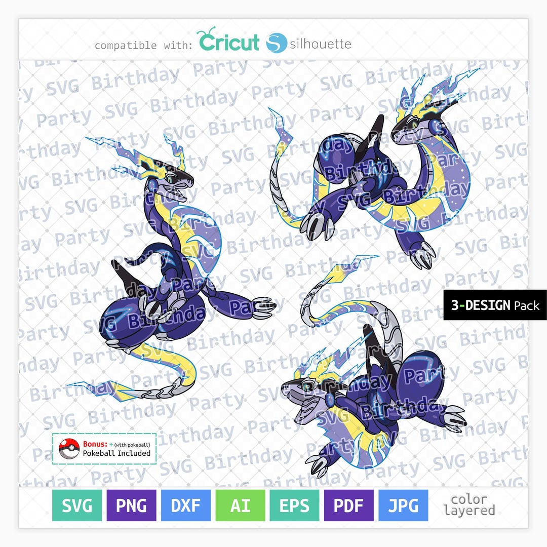 LAYERED 3 Pcs. Mira SVG Cartoon Clipart PNG Birthday Svg Instant ...