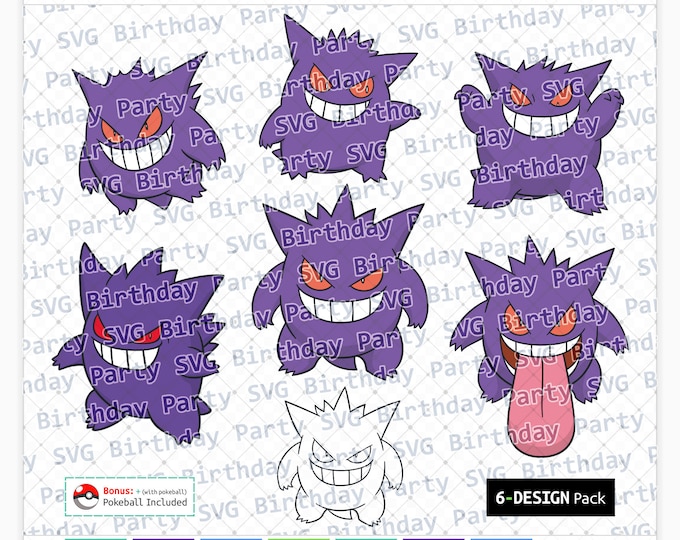 Pokemon Gengar SVG - Etsy