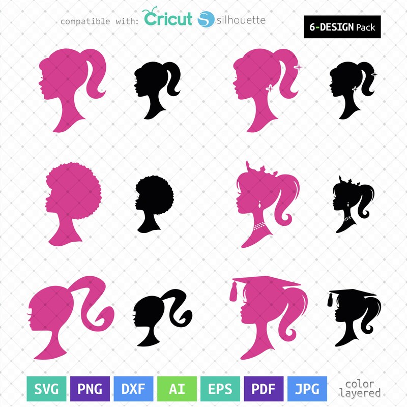 Barbie Head Svg - Etsy