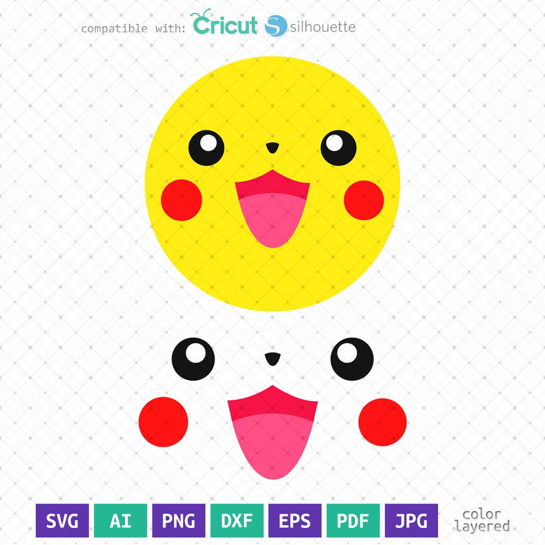 LAYERED Pi Faces Po SVG Cartoon PNG Instant Digital Download Decal ...