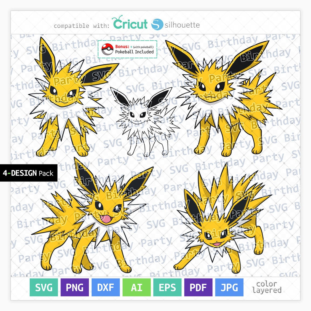 LAYERED 4 Different Jolt Designs Eon SVG Cartoon PNG Birthday Svg ...