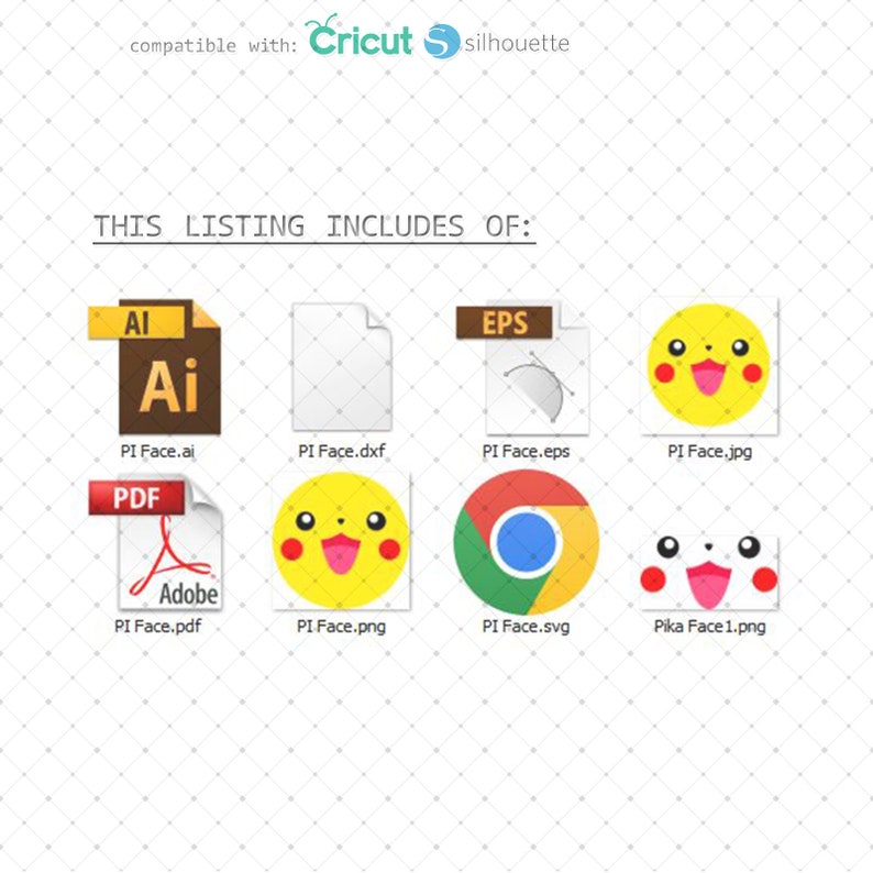 LAYERED Pi Faces Po SVG Cartoon PNG Instant Digital Download Decal ...